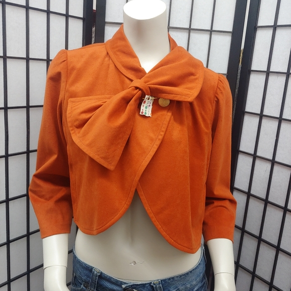 Vintage | Jackets & Coats | Vintage Bow Front Crop Bolero Jacket Velma ...